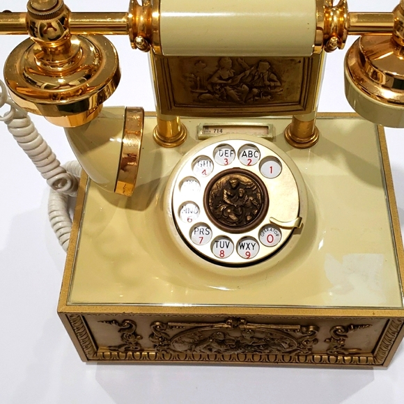 DECO-TEL | Other | Decotelvintage Provincial Gold Brass Rotary Corded ...